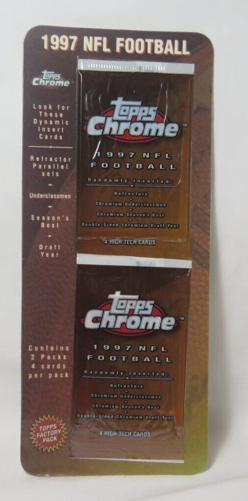 1997 Topps Chrome NFL Football Blister Pack 2 Packs (8 Cards ...