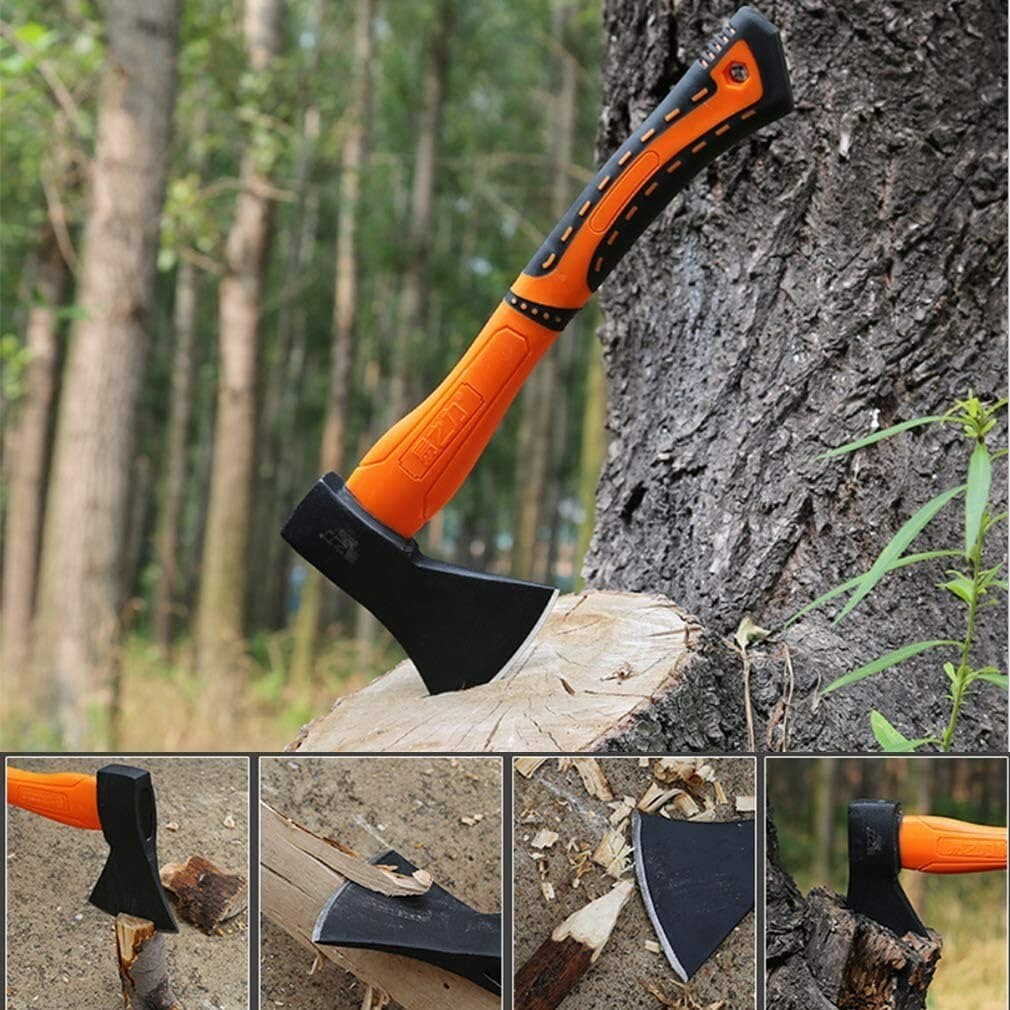 Chopping Axe 15" Camping Hatchet Wood Splitting Axe Fiberglass Shock ...
