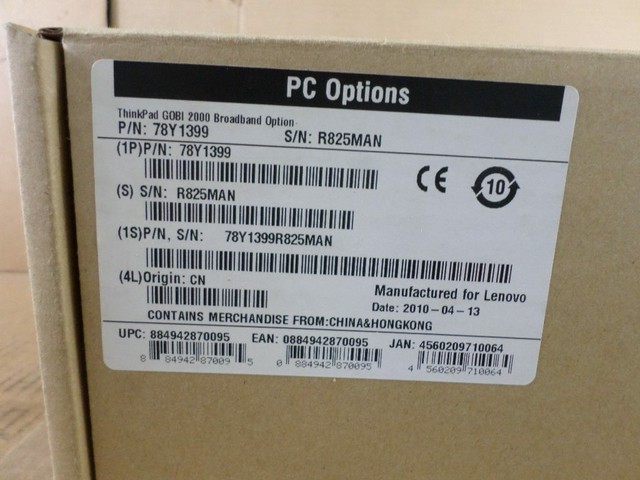 Lenovo ThinkPad Gobi 2000 Broadband Option - Wireless cellular modem ...
