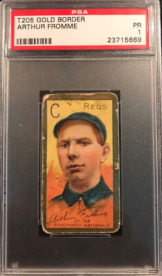 1911 T205 Tobacco Baseball Card ARTHUR FROMME Cincinnati Reds PSA 1 | eBay