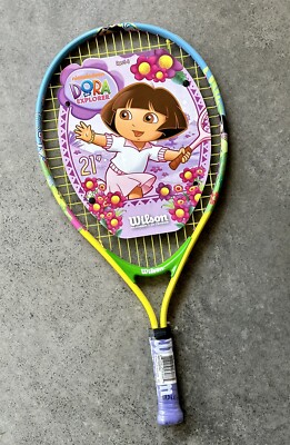 New 2010 Wilson nickelodeon Dora the Explorer 21" Youth Tennis Racket 5 ...