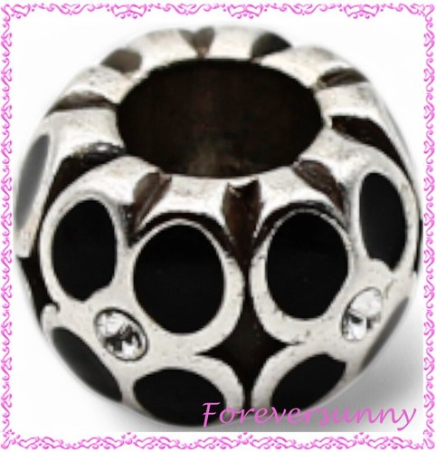 Brighton Ring of Flower Black Silver Bead Spacer | eBay