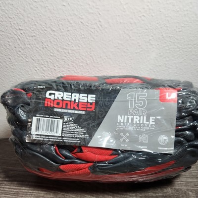 Grease Monkey Nitrile Coated Work Gloves, Size Large - 15 Pack ...