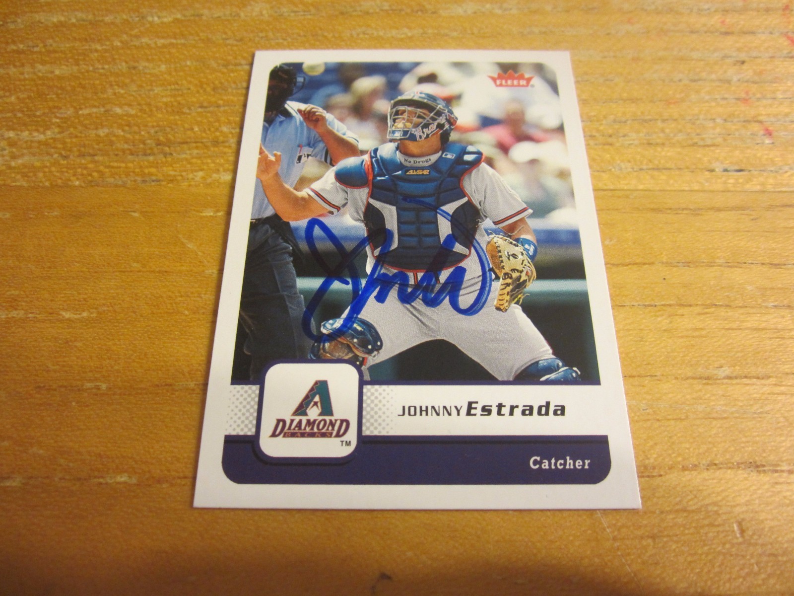 Johnny Estrada Autographed Signed 2006 Fleer #61 Card MLB Arizona ...