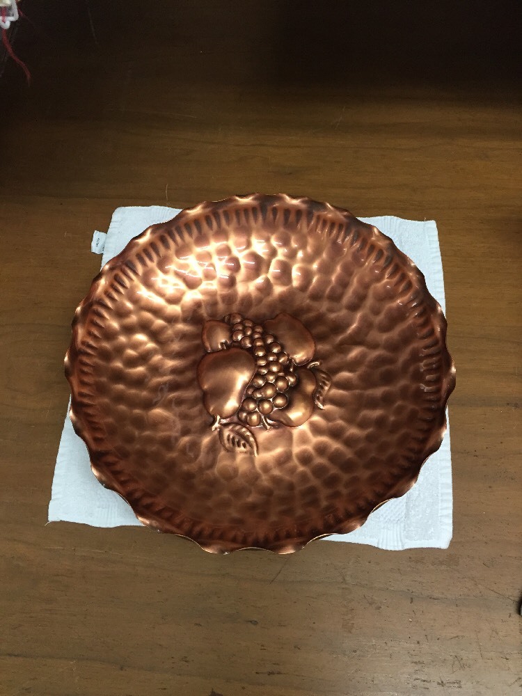 Vintage Gregorian Copper Fruit Bowl Wall Hanging | eBay