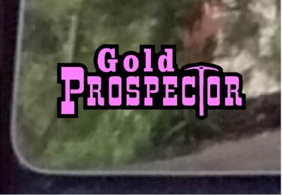 ProSticker 608 (One) 2.5"x 6.4" Pink Gold Prospector Decal Sticker ...