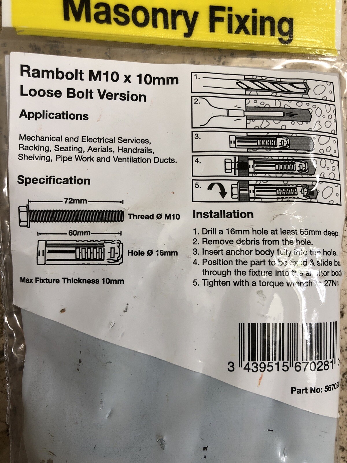 Spit Rambolt Shield Anchor Loose Bolt Version Various Packs. | eBay UK