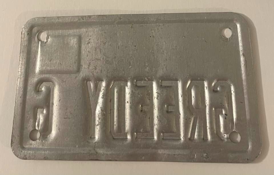 GREEDY G Motorcycle License Plate Florida Brentford All Stars | eBay