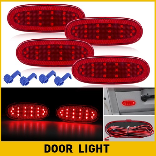 4Pcs Door Panel Courtesy Red Lens LED Lights For 2002-2009 Dodge RAM ...