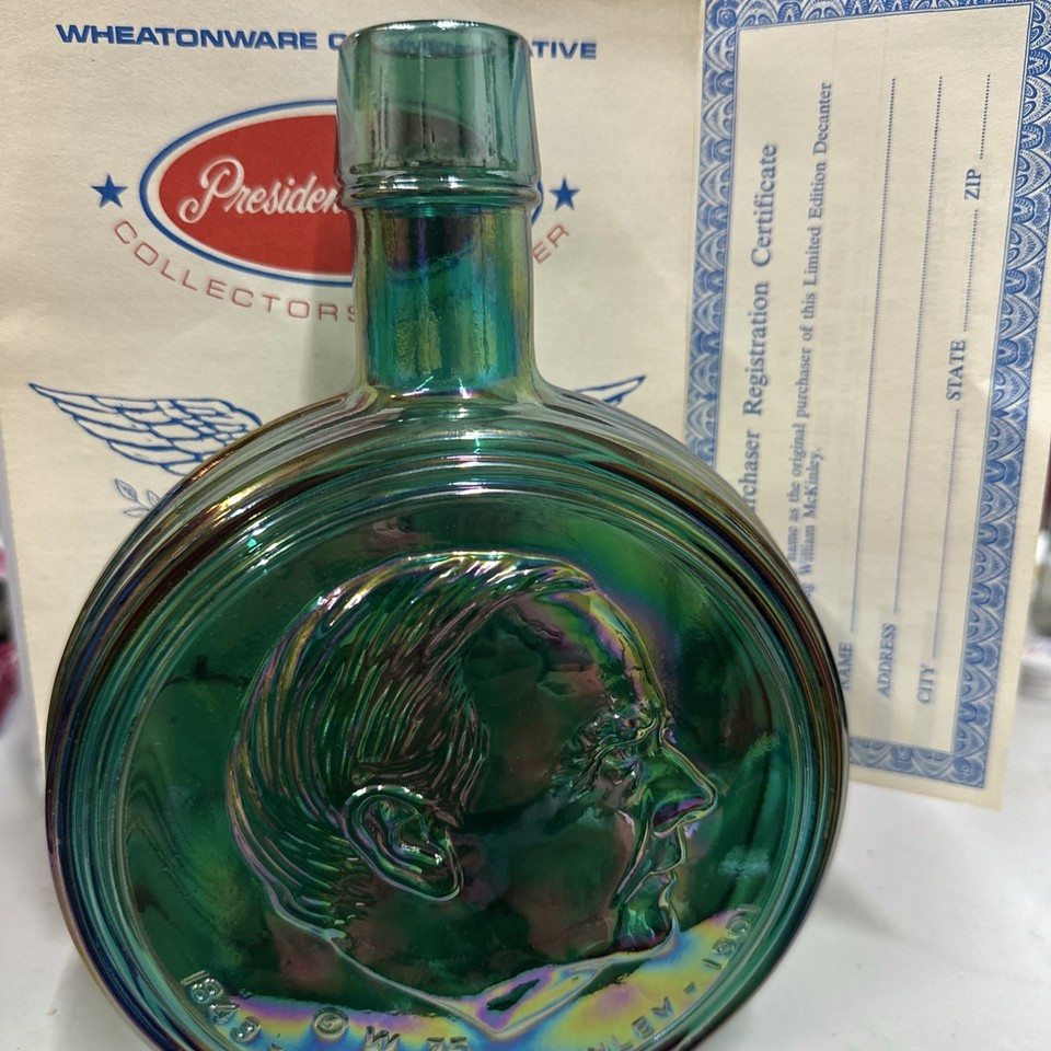 Wheaton Glass William McKinley Presidential Decanter. 1st Edition- NIB ...
