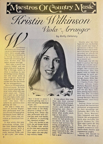 1986 Kristin Wilkinson Songwriter Viloa Player | eBay