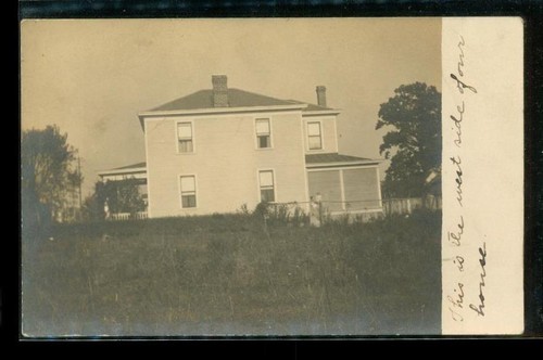 Vintage Postcard Photo RPPC Architecture American Foursquare Farmhouse ...