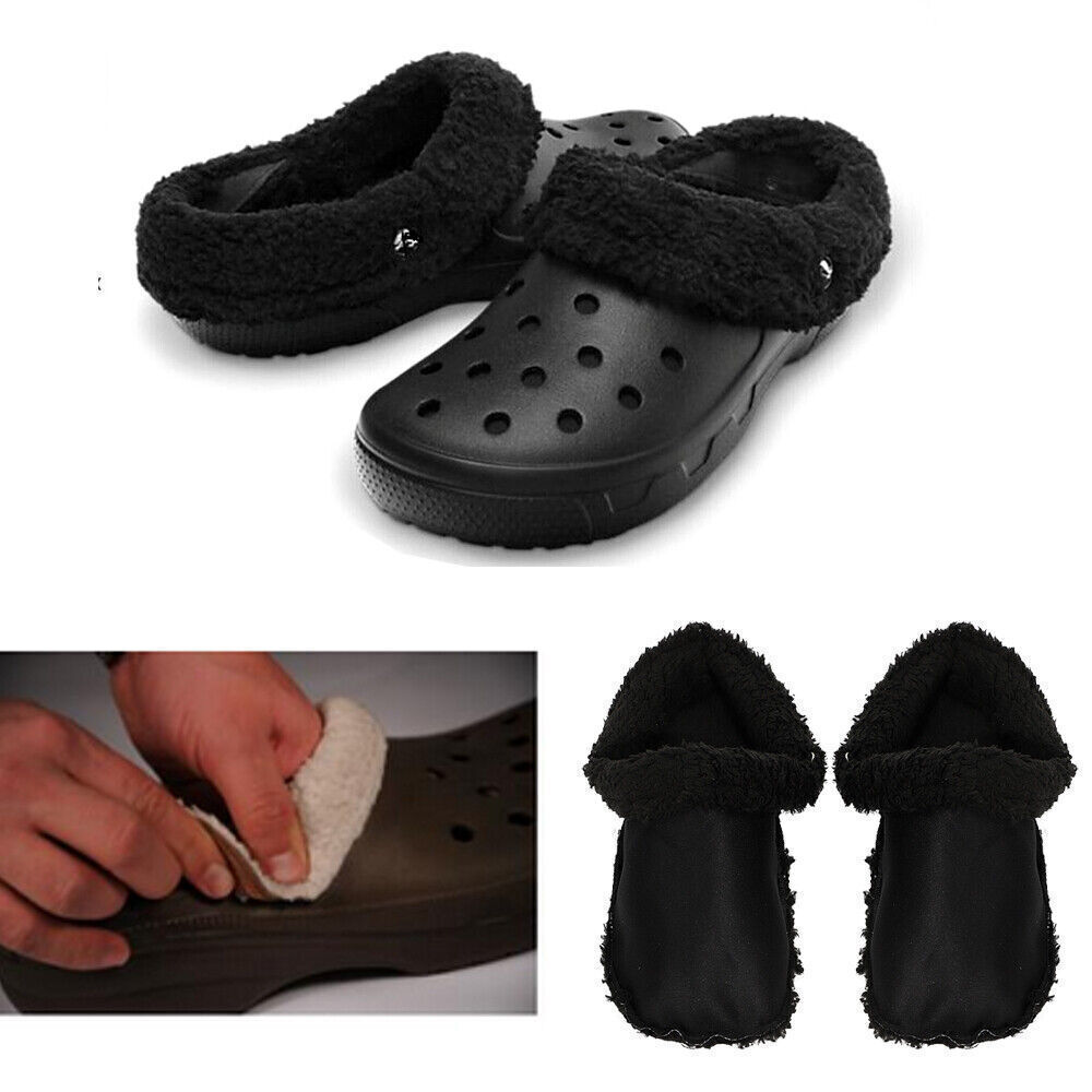 For Replacement Croc Fur Insoles Liners Furry Inserts Croc Shoes Clogs ...