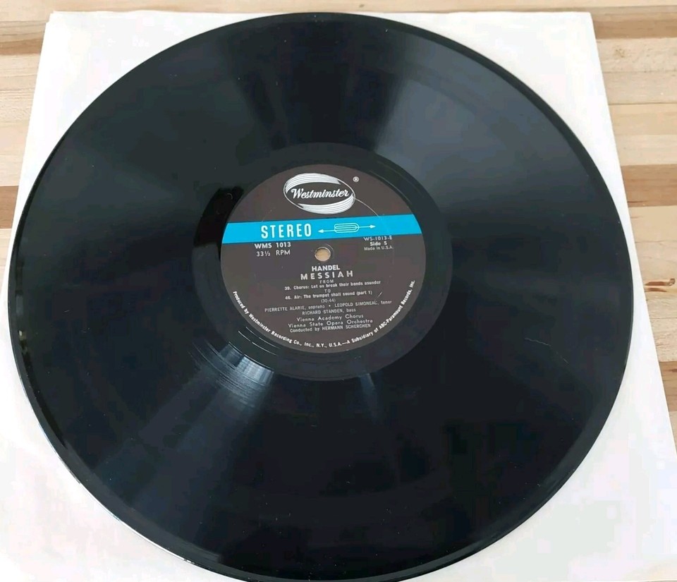 Handel Messiah Dublin Version (1742) 3 Vinyl Record Hermann Scherchen ...