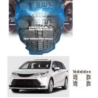 Front Engine Under Cover Splash Shield Fit For Toyota Sienna 2021-2024 ...