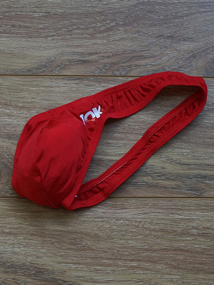 Mens Sexy G-string Briefs Thong One-Sided Crotchless Bikini Underwear ...