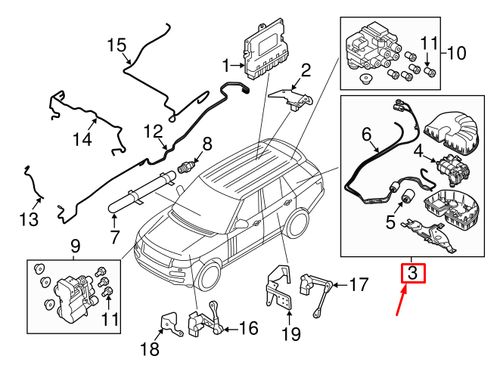 LAND ROVER RANGE ROVER SPORT L494 Air Suspension Compressor LR108985 ...