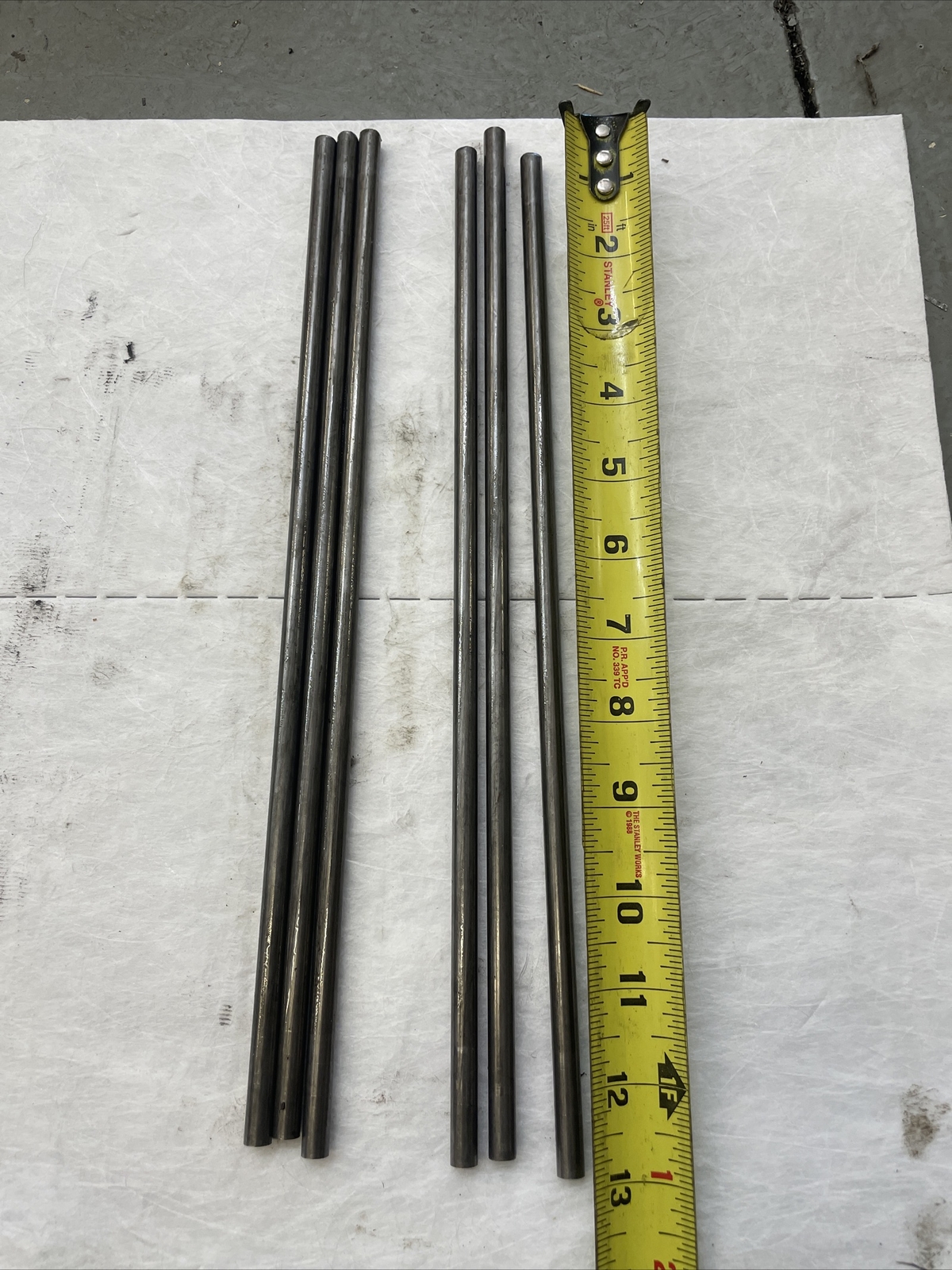 6 pc LOT of 5/16" dia 1018 STEEL ROD Lathe round bar stock 5/16" x 12 ...