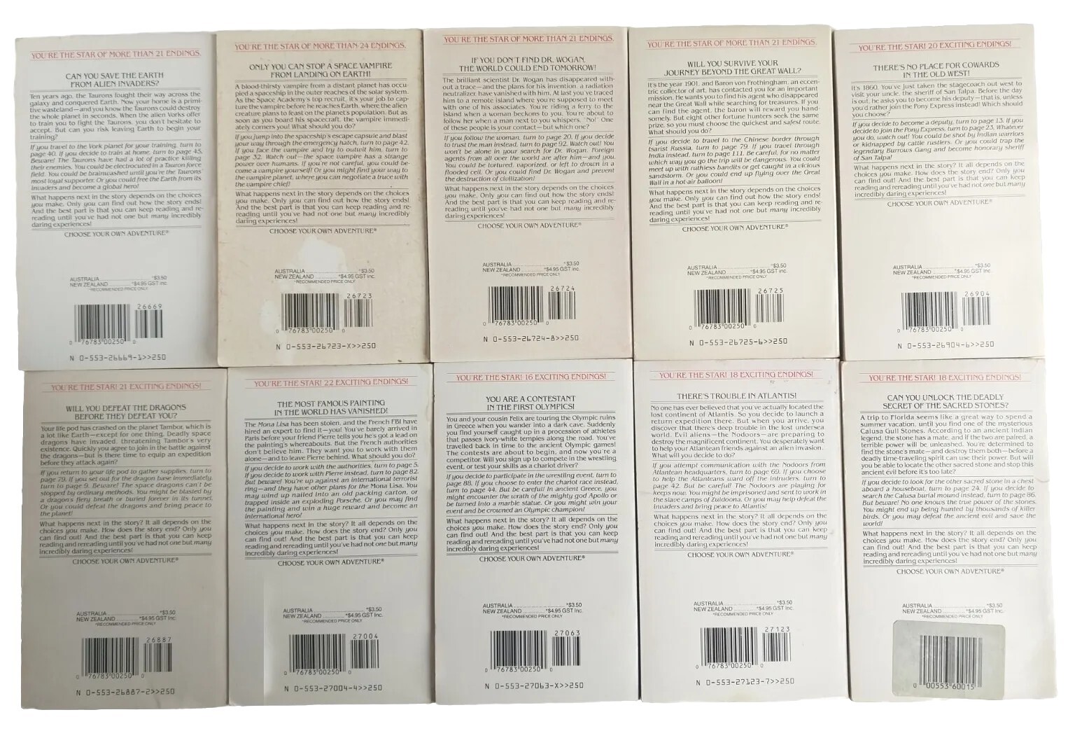 Books 80-89 of the Original Choose Your Own Adventure 1980s CYOA Lot of ...