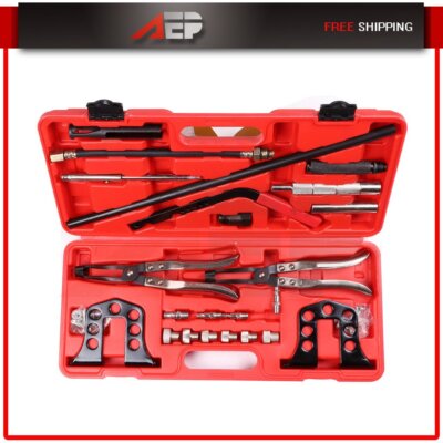Cylinder Head Valve Spring Compressor Kit Steel Stem Seal Installer ...