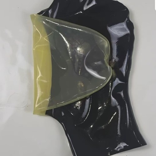 Latex Hood w/Breath Hole Back zip Rubber Mask experience Suffocation ...