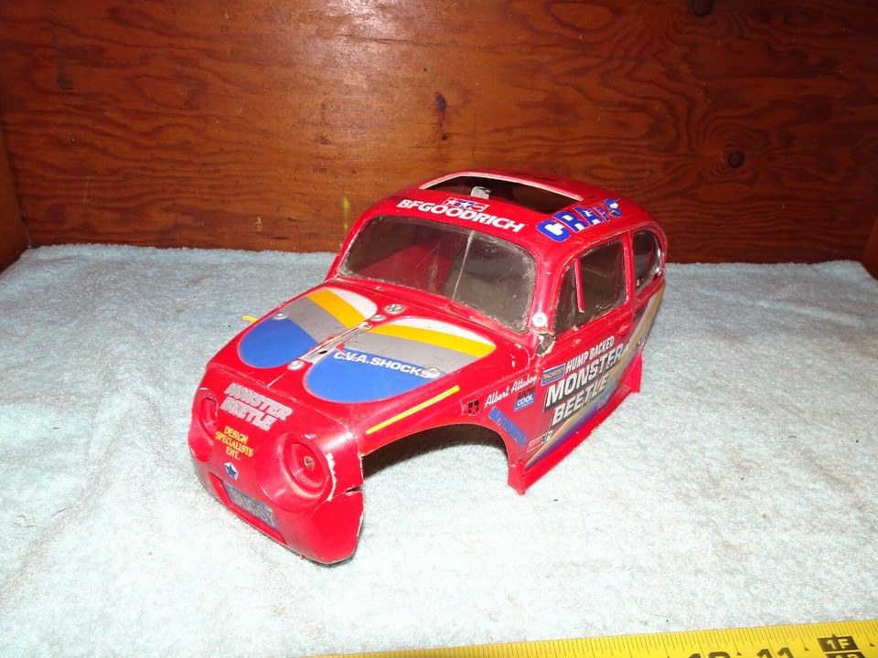 Vtg 1986 Tamiya Original Monster Beetle Body Shell Junkyard Cracks ...