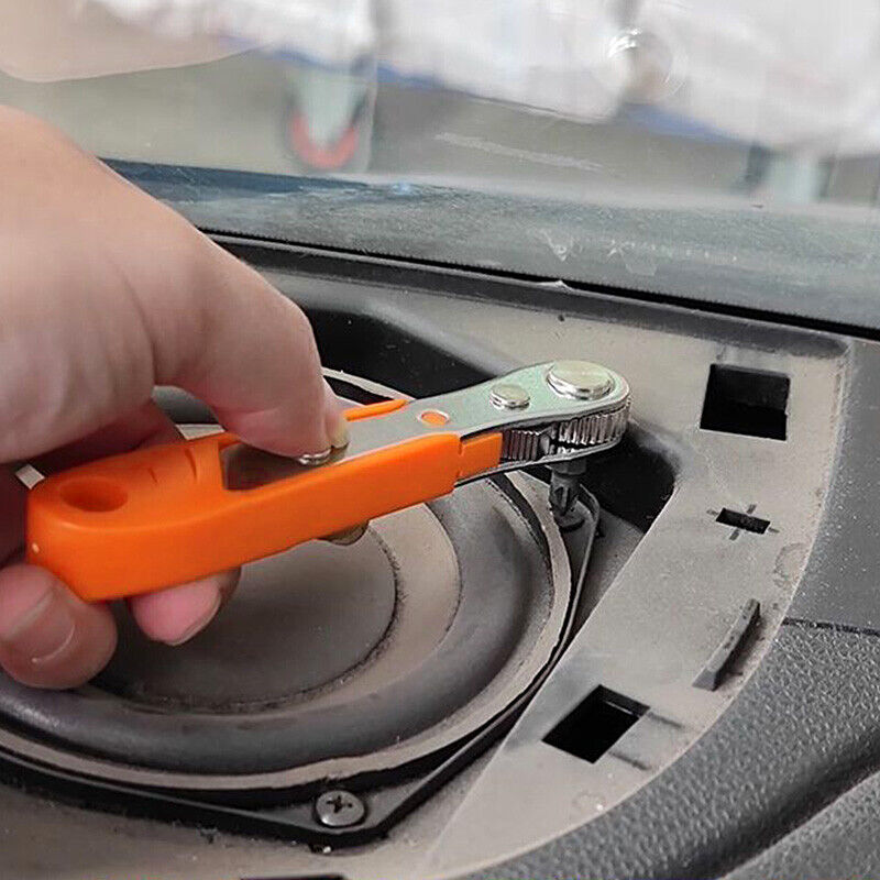 Ratcheting Right Angle Screwdriver Hex Drive 90 Degree Offset + 10pc ...