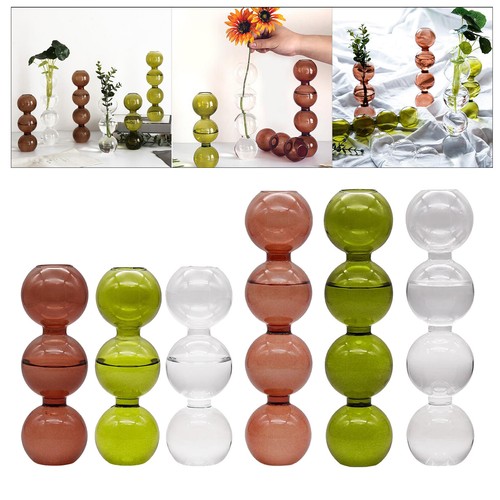 Creative Glass Spherical Plant Flower Vase Planter Pot Home Decoration ...