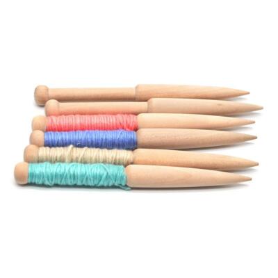 DIY Knitting Weave Tool Woven Tapestry Bobbin Beech Wood Crochet Hook ...