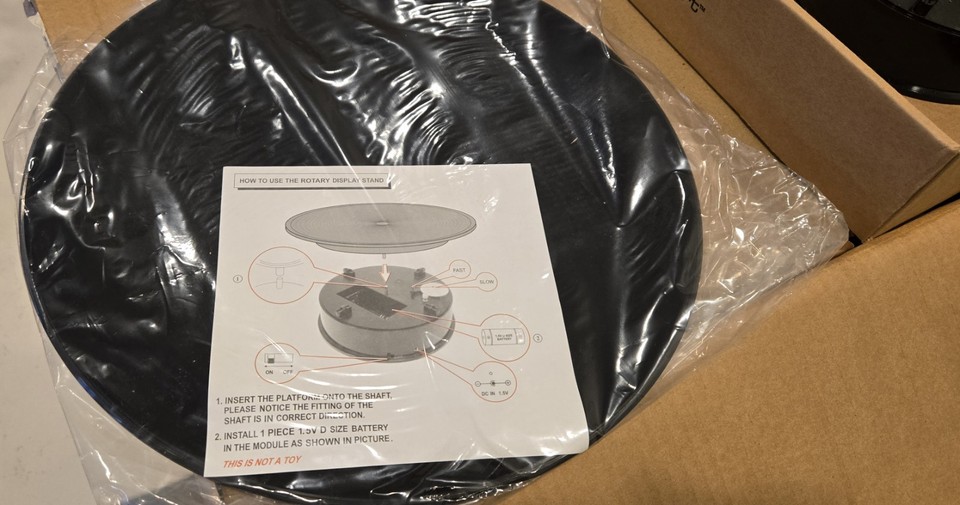 Autoart 1/18 Scale Rotary Display Stand 12.2 Inch/31cm Wide Large Suade ...