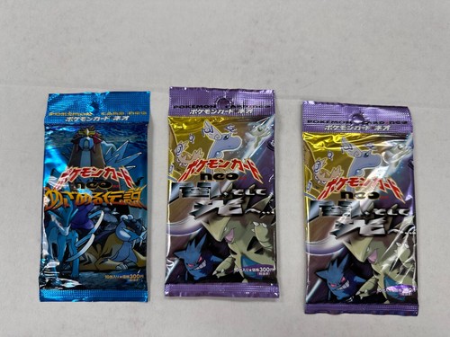 Pokémon Neo Destiny 4 Darkness & Light Expansion x3 Booster Packs NEW ...