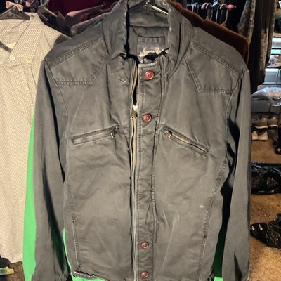 Numero Uno Black Military Jacket Zip Button Pockets Men’s Mid-Length M ...