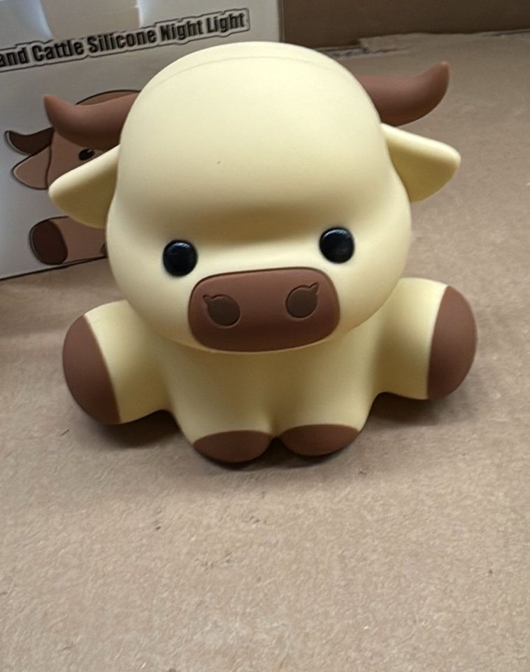 YuanDian Highland Cow Night Light, Squishy Silicone Lamp. Rechargeable ...
