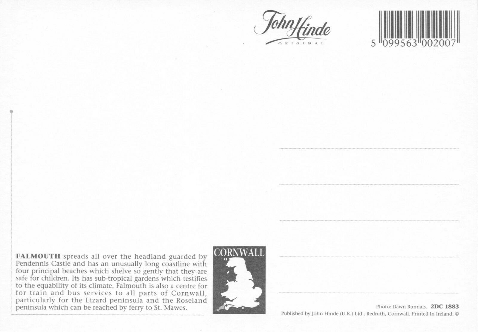 Cornwall Postcard, Castle Beach, Falmouth JQ7 | eBay Australia