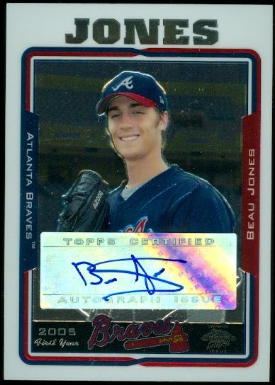 2005 Topps Chrome Update #232 Beau Jones FY RC Auto braves - NM-MT | eBay