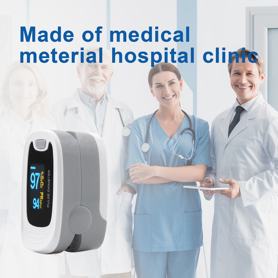 OLED Finger Pulse Oximeter Blood Oxygen Monitor SpO2 Heart Rate Tester ...