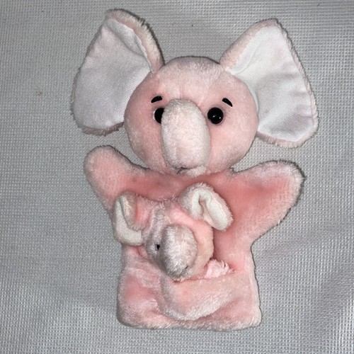 Pedigree Pocket Puppets Pink Elephant with Baby Hand Puppet Vintage | eBay