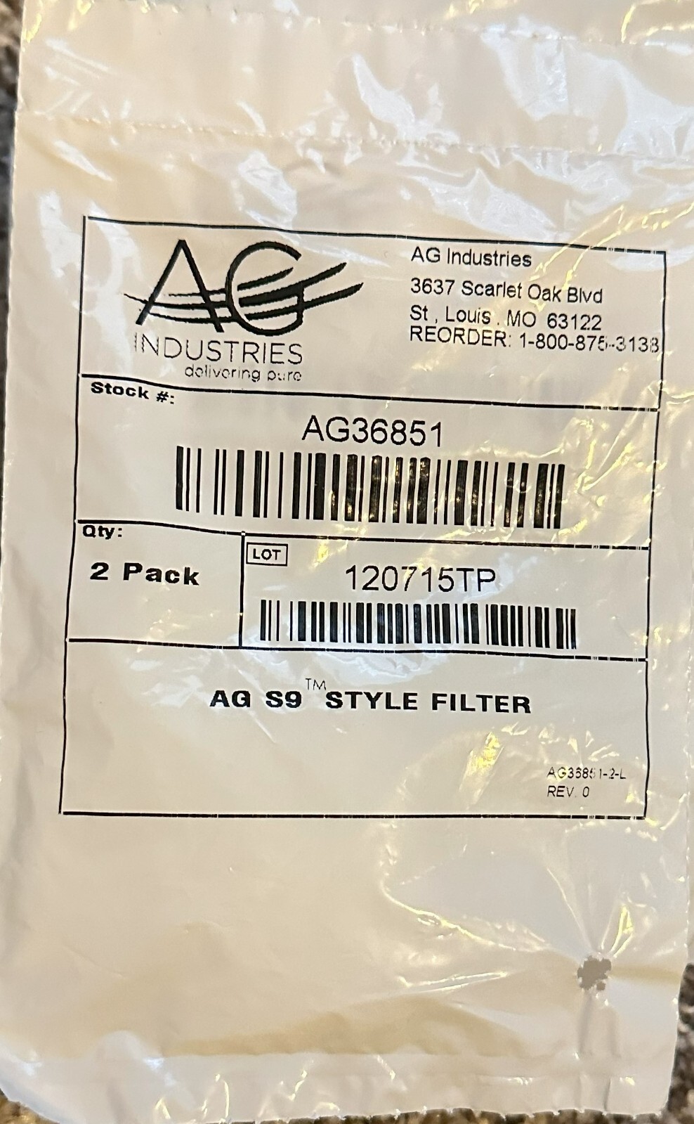 AG S9 Style Filters 2pk AG36851 New Sealed in Package | eBay