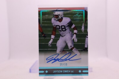 JAYSON OWEH 2021 LEAF ULTIMATE DRAFT ROOKIE AUTO # /30 SSP BALTIMORE ...