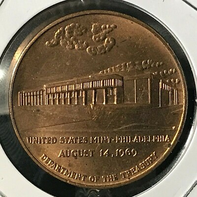 1969 U.S. MINT PHILADELPHIA LARGE MEDAL BRASS TOKEN | eBay