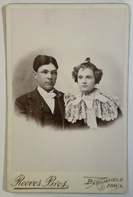 Reeves Bros. Bloomfield, Iowa Antique Photo, 1898 Black White Portrait ...