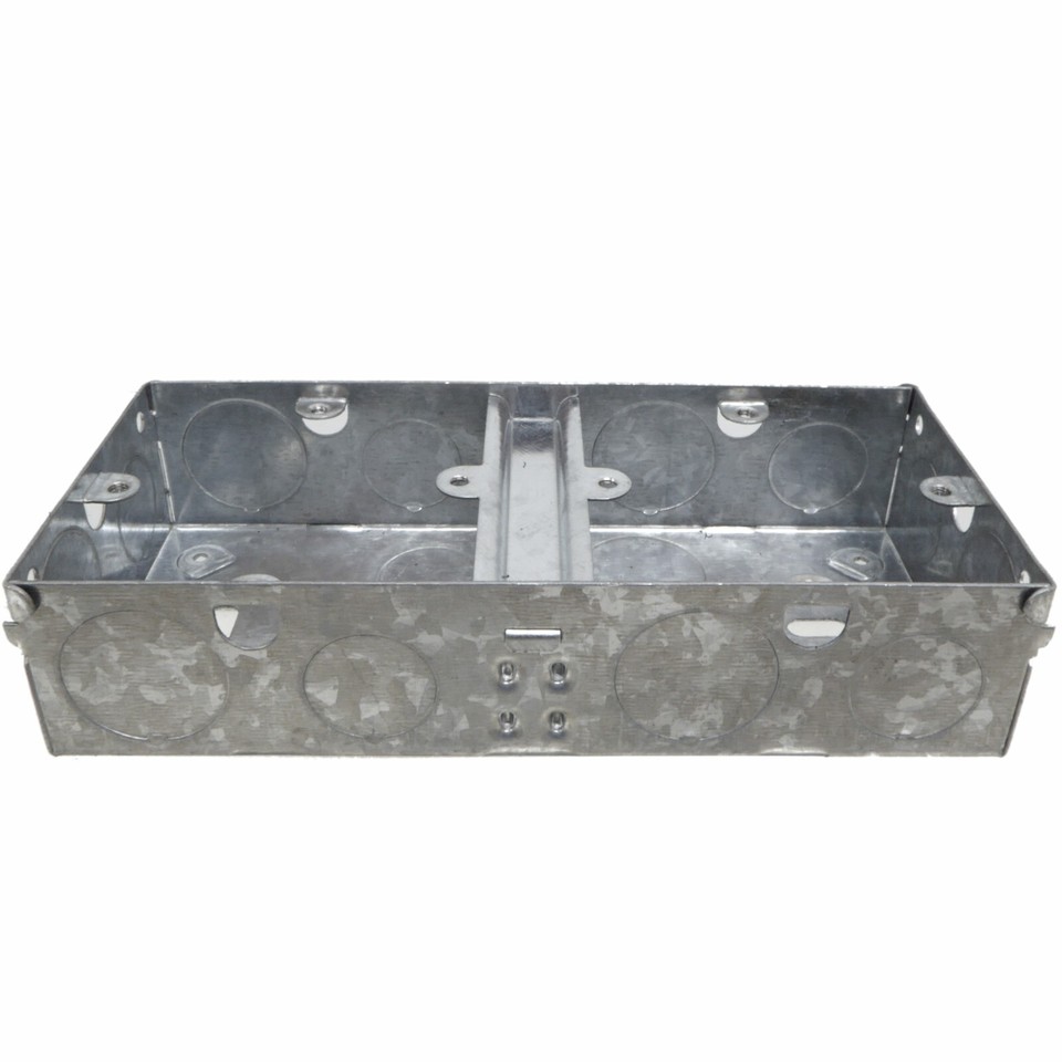 Metal Back Box 25mm 35mm 47mm 1G 2G Dual 1G+1G 2G+1G Galvanised Steel ...