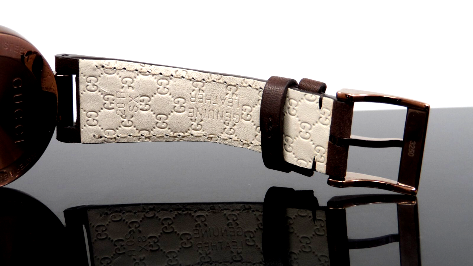 Gucci YA133309 Swiss 133.3 Series Interlocking Brown Leather Strap ...