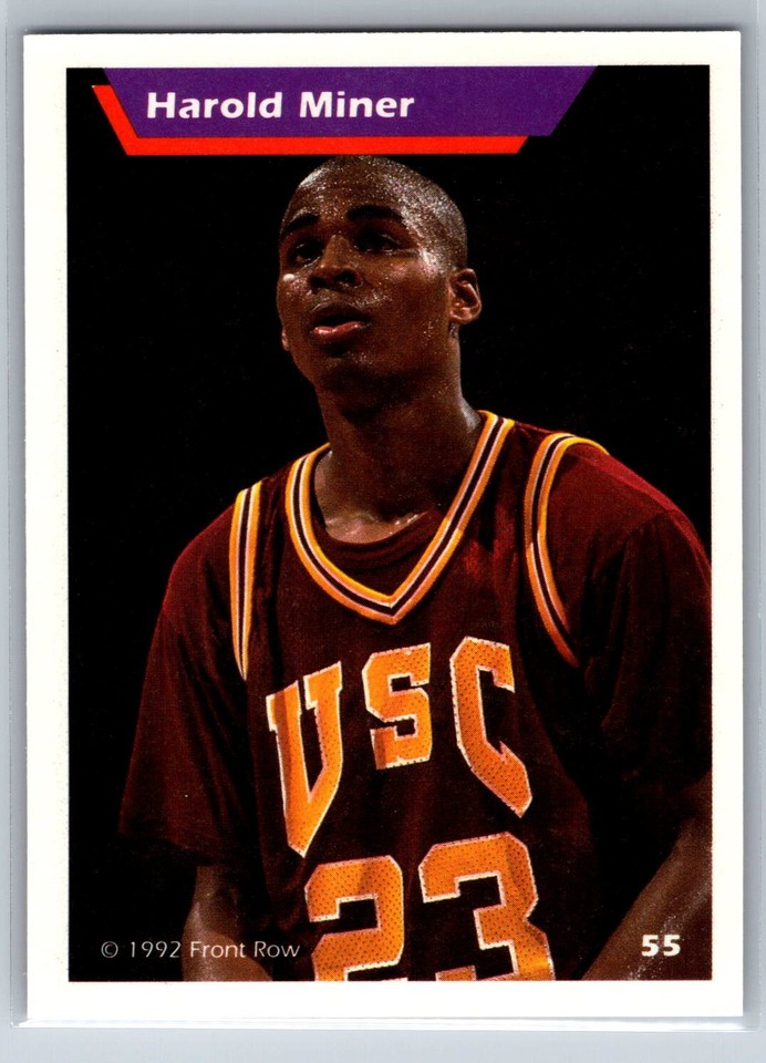 1992 Front Row Dream Picks Harold Miner Rookie USC Trojans RC #55 | eBay