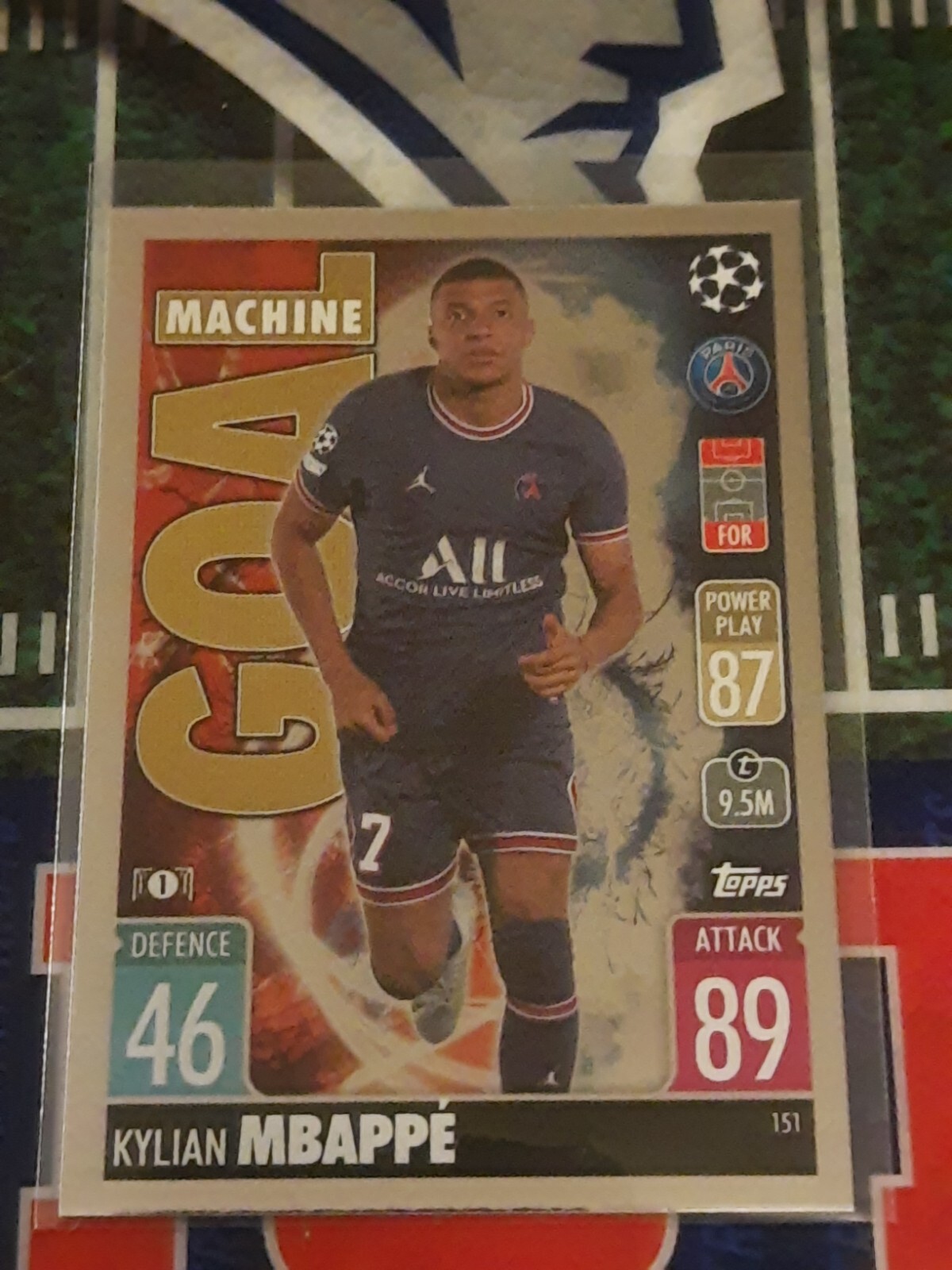 2021-22 Topps Match Attax KYLIAN MBAPPE Silver Foil - Goal Machine PSG ...