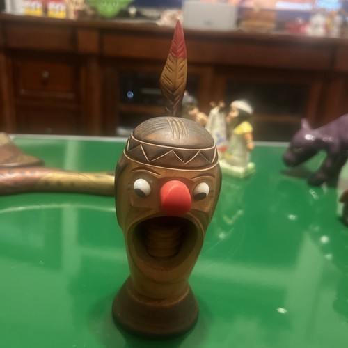 Vintage Woodwork Native American Nutcracker With Bottom That Twists | eBay