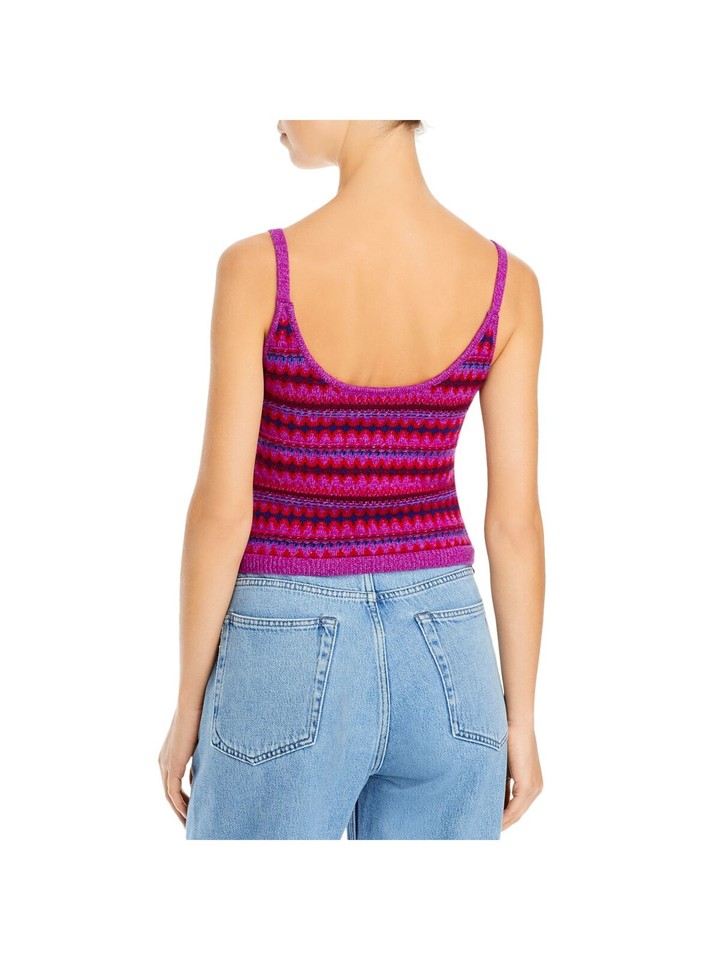 RAG & BONE Womens Stretch Ribbed Trim Spaghetti Strap V Neck Cami ...