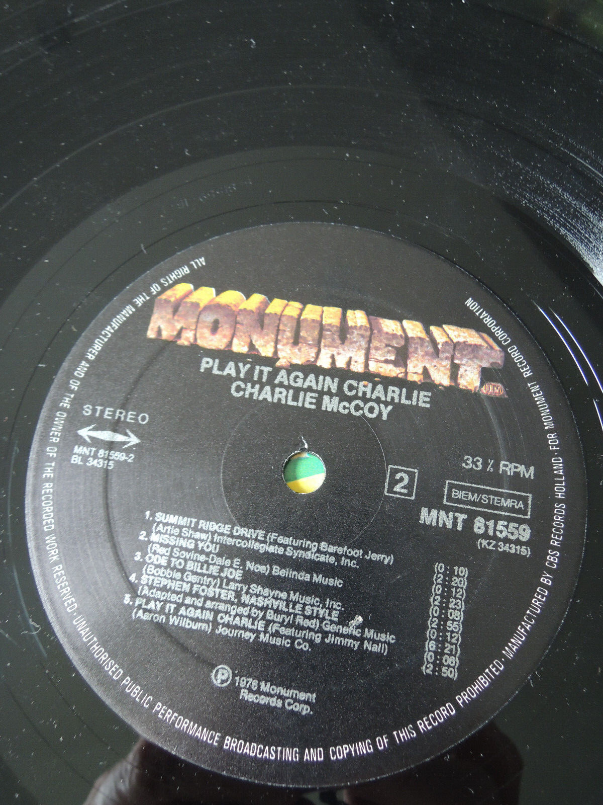 Vinyl 33tours CHARLIE MC COY "PLAY IT AGAIN CHARLIE" 1976 | eBay