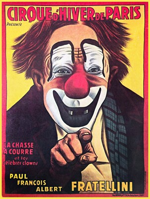 10389.Decor Poster.Room wall art interior home design.Circus Clown ...