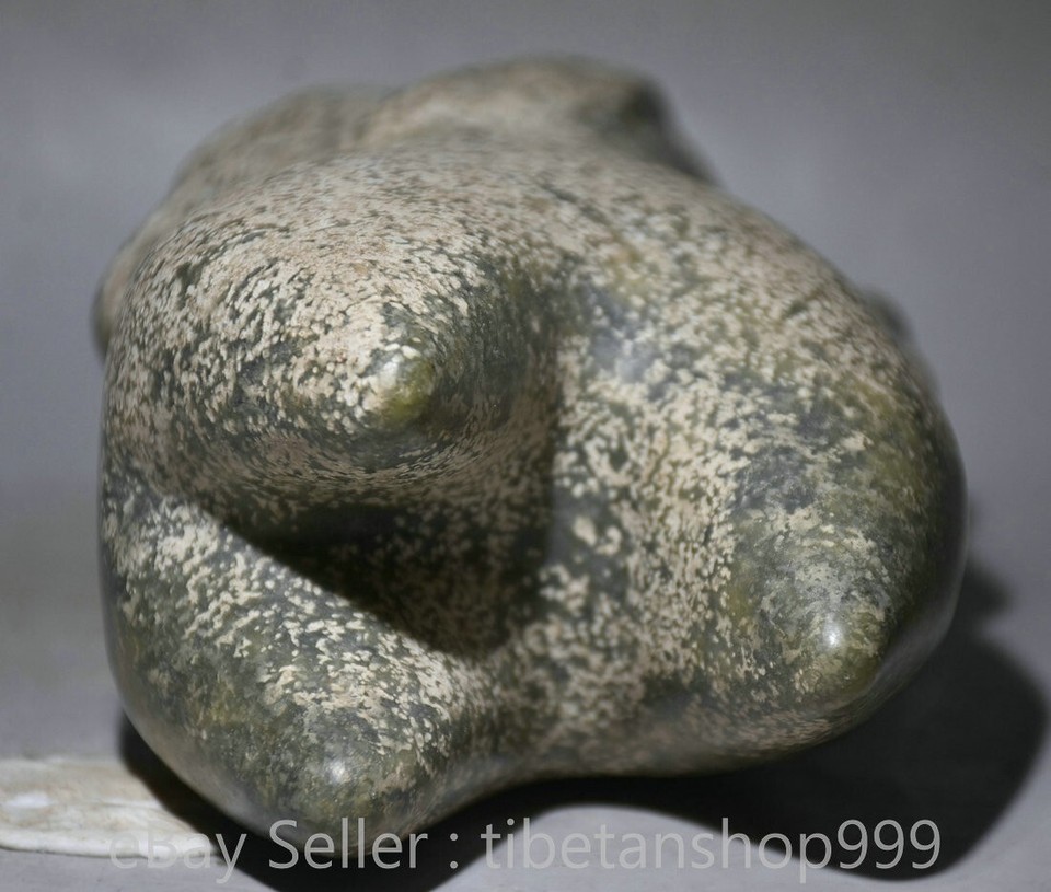 6" Old Chinese Hongshan Culture Jade Carved Bird Head 3 Leg Wine Pot ...